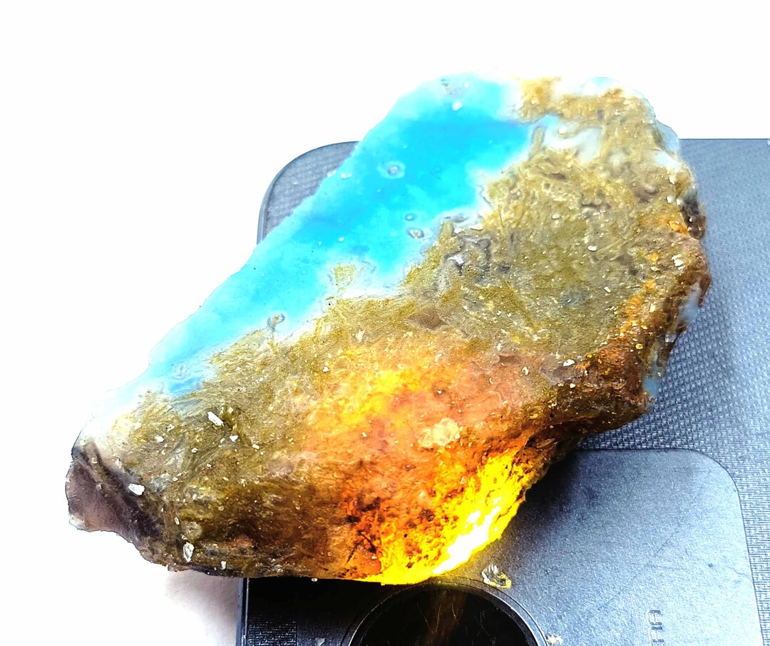 Blue Opal Natural 244.45ct Chunk Uncut Rough Gems Unique Australian ...