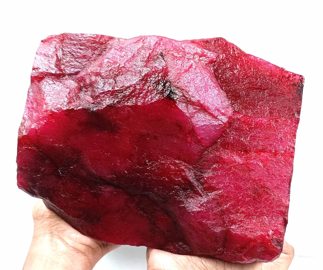 Certified 7kg African Red Ruby Stone: Rare Rough Gem, 229mm - Etsy