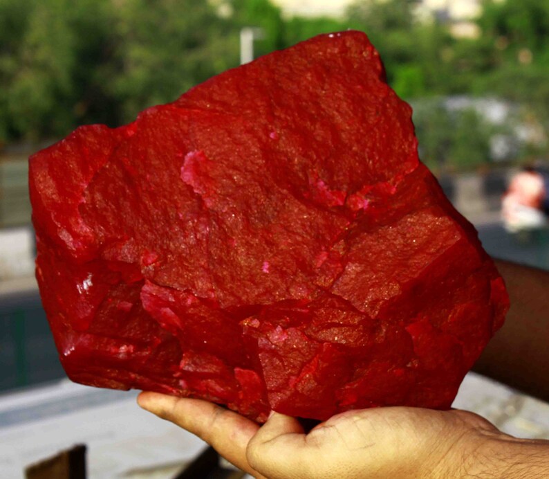 Raw Ruby Gemstone: African Rough Rock, 8 Kg, Certified - Etsy