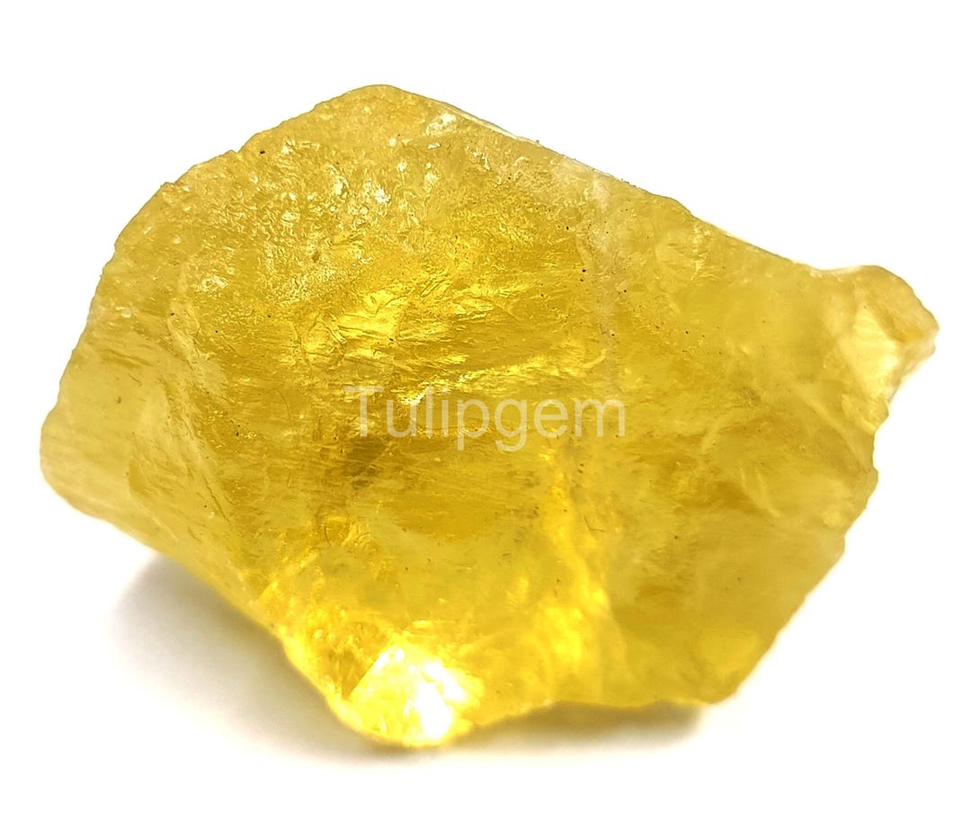 Lemon Topaz Natural Uncut Rough 670 Ct Untreated/unheated Certified ...