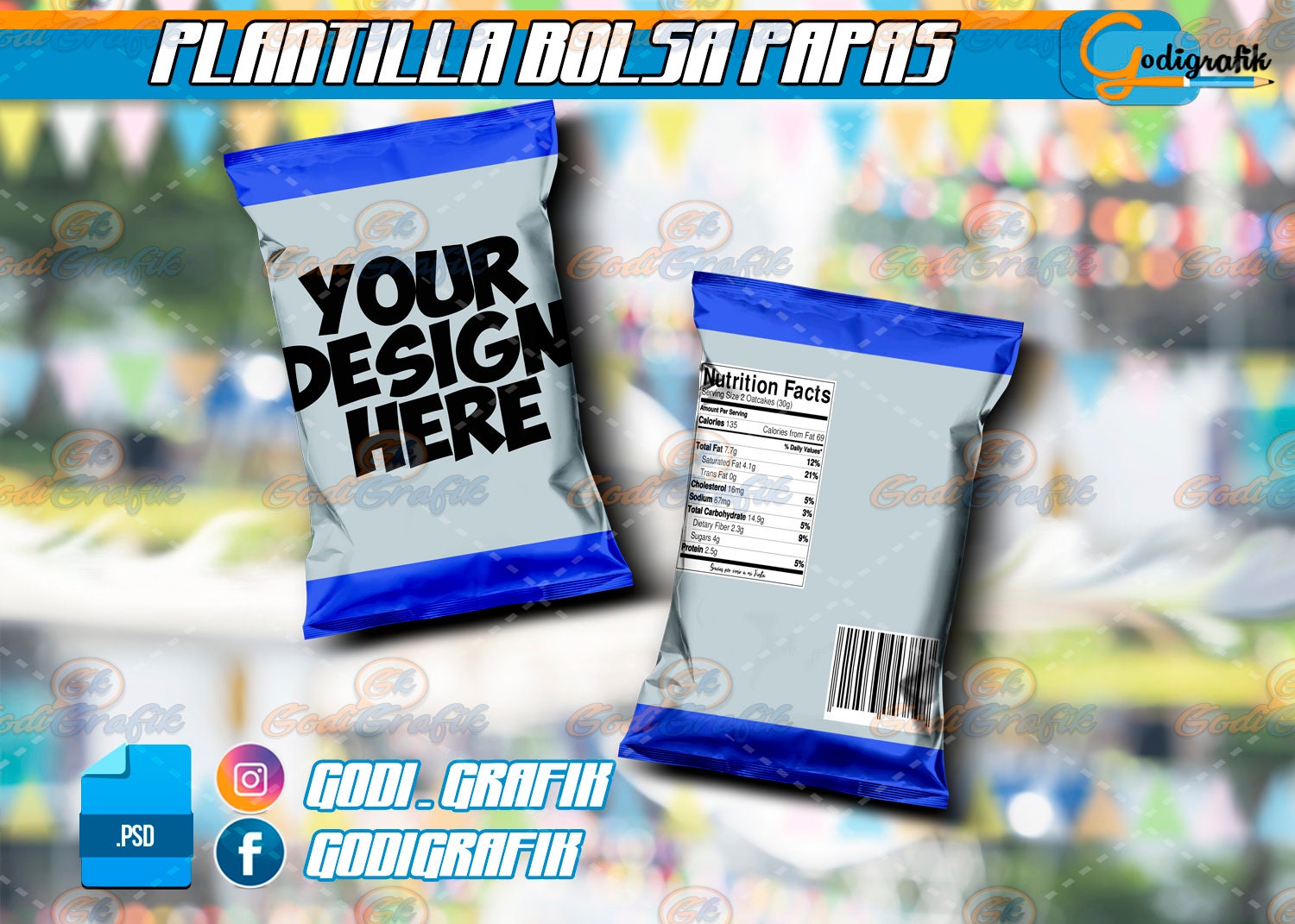 Potato Bag Template PSD File - Etsy