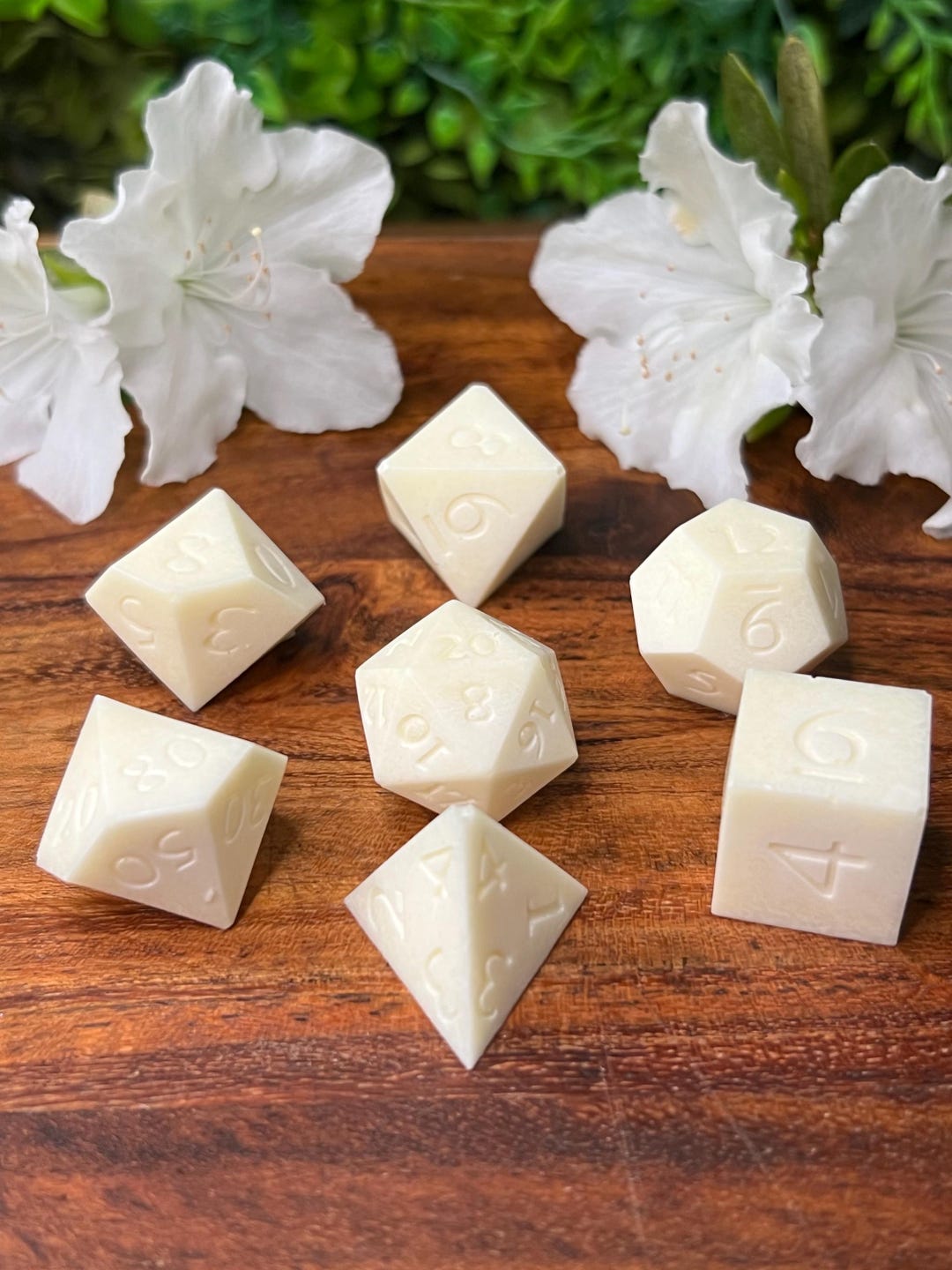 White Chocolate Edible Dice Set: 7 Piece RPG Gaming Treats - Etsy