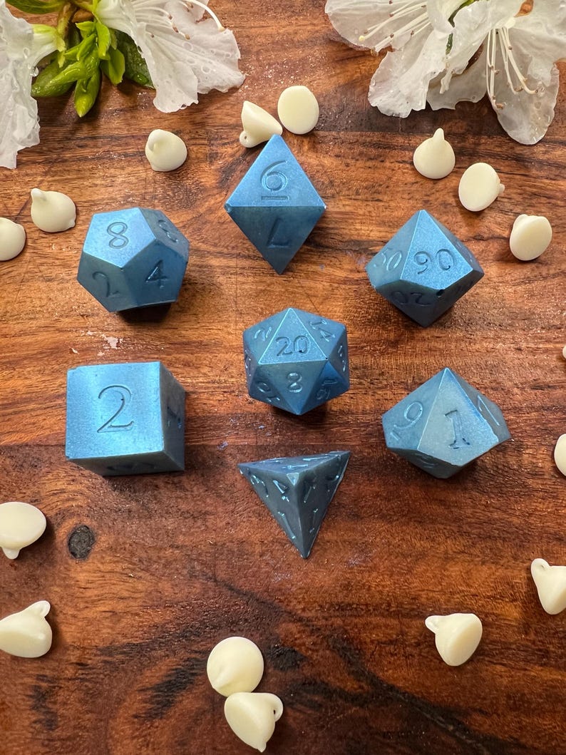White Chocolate Edible Dice Set: 7 Piece RPG Gaming Treats - Etsy