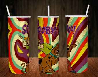Scooby Doo tie dye-20 oz Tumbler Wrap /PRINTABLE PNG digital file for ...