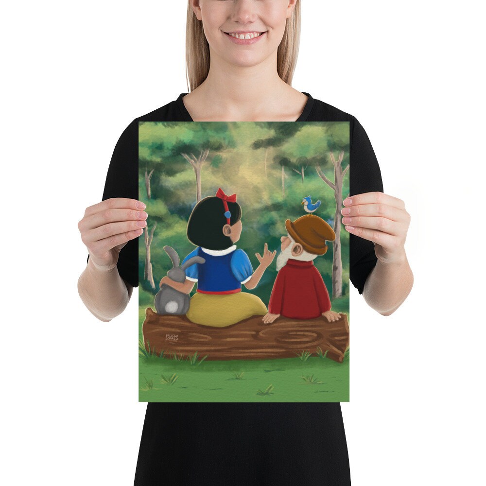 Print - Snow White With Bone Anchored Hearing Aids (BAHA) - Etsy