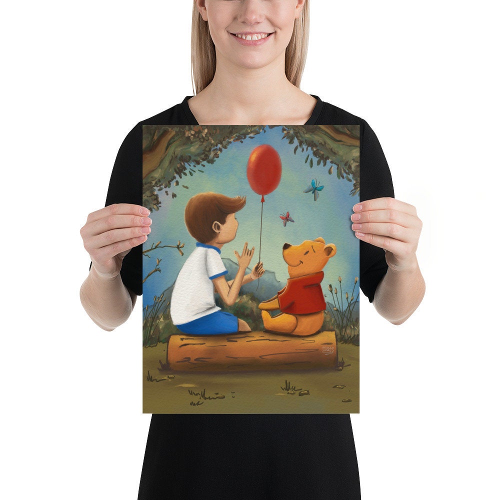Print - Christopher Robbins and Pooh - ASL "i Love You" - Etsy