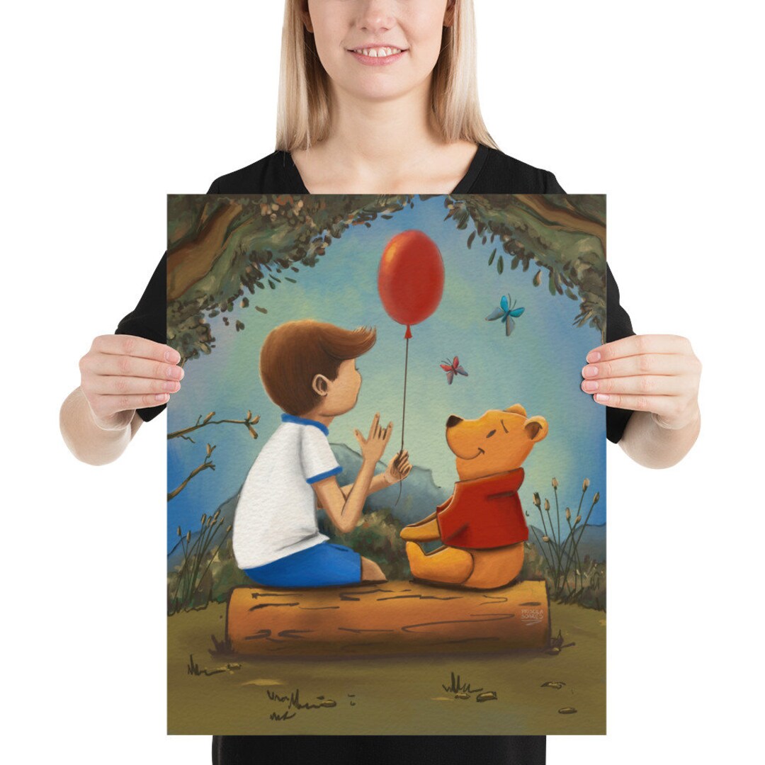 Print - Christopher Robbins and Pooh - ASL "i Love You" - Etsy