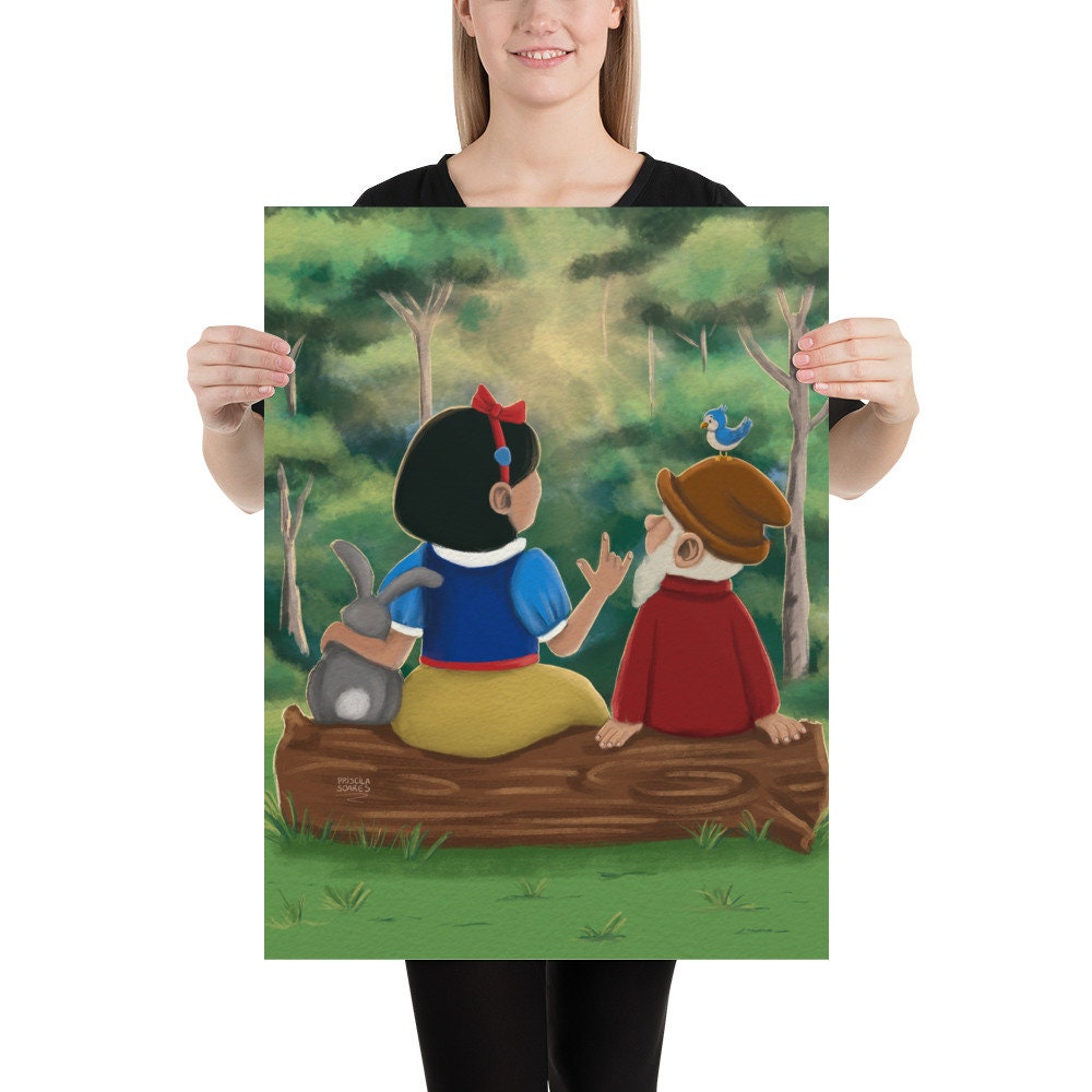 Print - Snow White With Bone Anchored Hearing Aids (BAHA) - Etsy