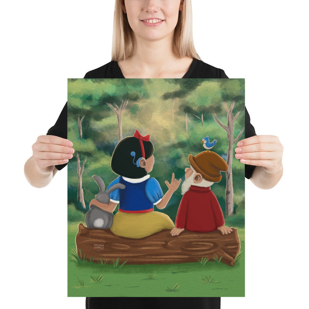 Print - Snow White With Cochlear Implants - Etsy