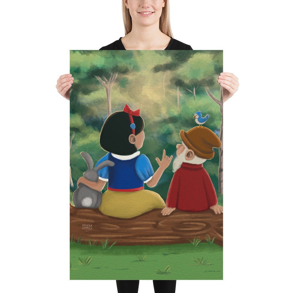 Print - Snow White With Bone Anchored Hearing Aids (BAHA) - Etsy
