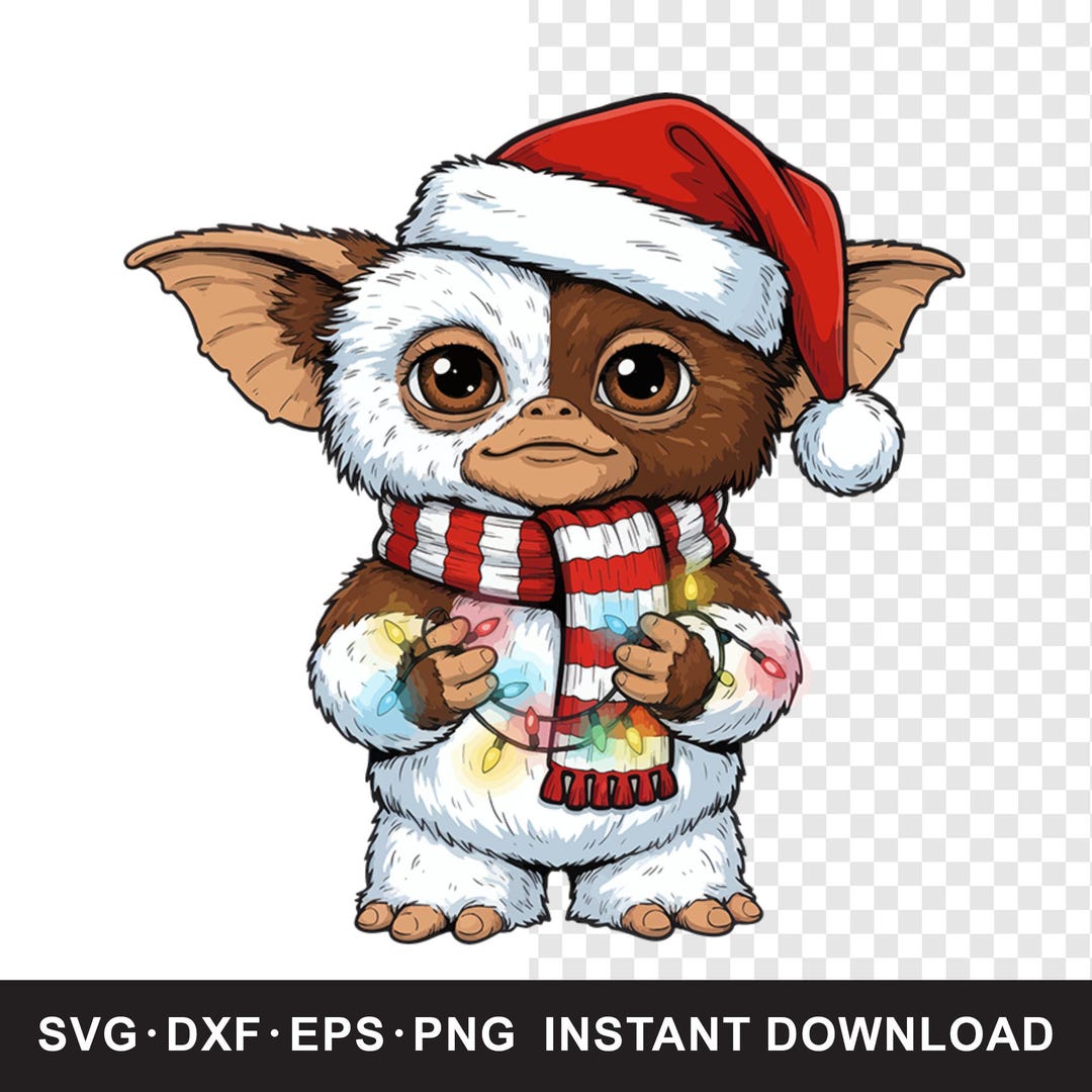 Christmas Gizmo Clipart, Watercolor Monster PNG (digital Download) - Etsy