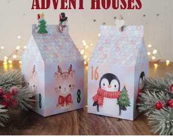 Calendrier De L'avent Noël Advent Calendar Countdown Décompte Printable ...
