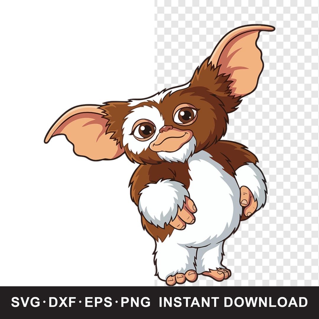 Gremlins Gizmo Clipart, Watercolor Vector Monster PNG (digital Download ...