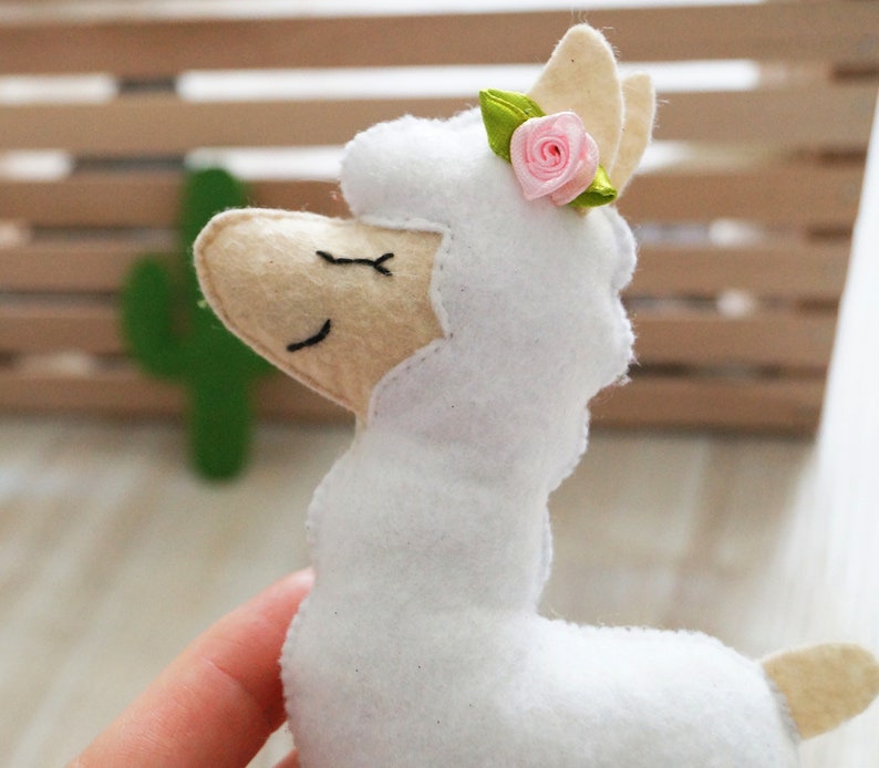 Lama Felt Pattern Baby Mobile Pattern Llama Decor Cactus | Etsy