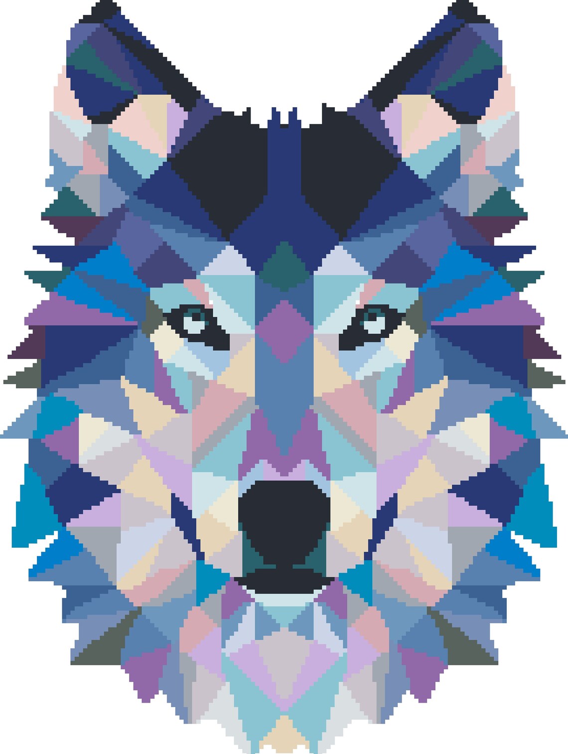 Wolf Cross Stitch Pattern Modern Cross Stitch Pattern PDF - Etsy
