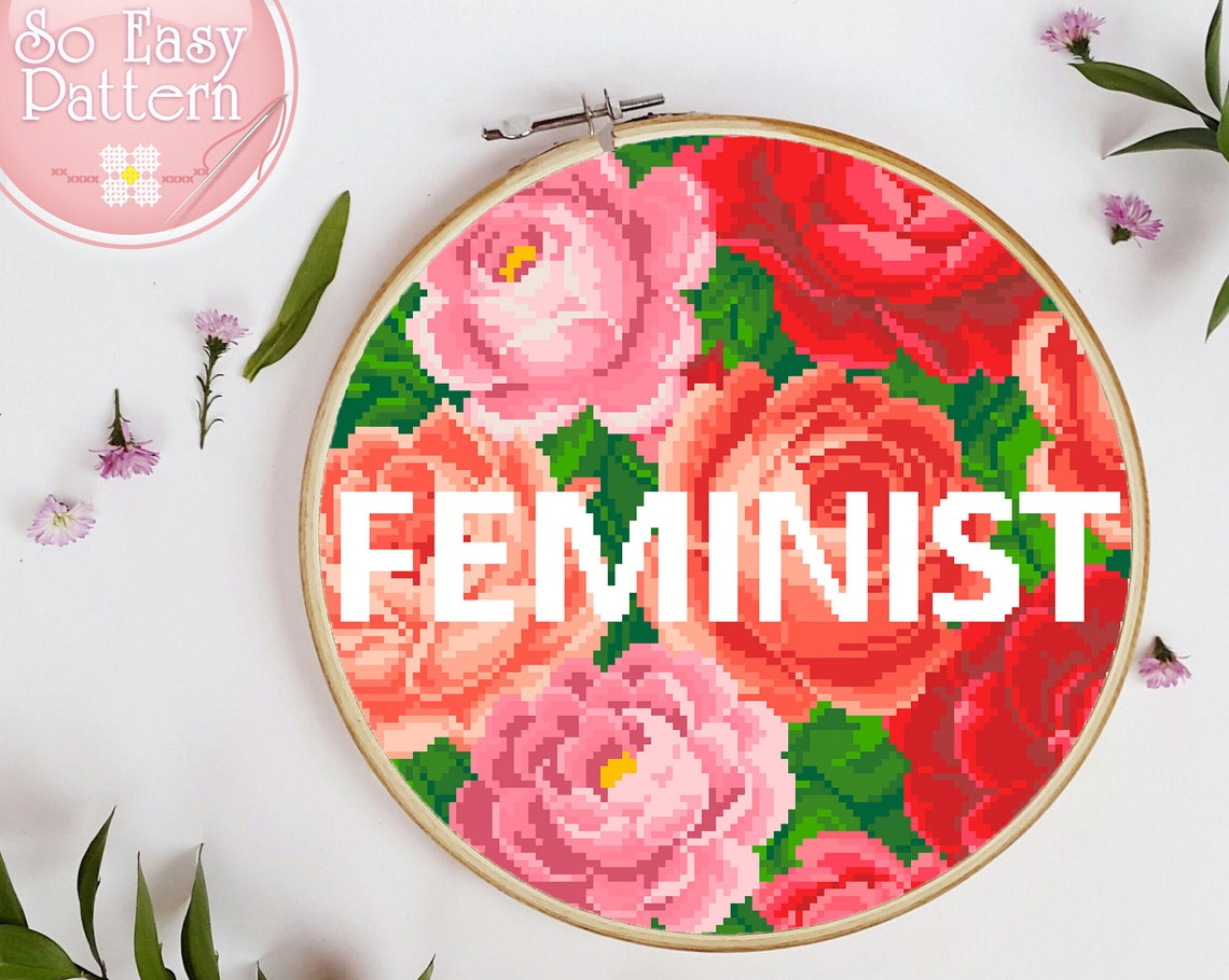 Feminist Cross Stitch Pattern Modern Cross-stitch Pdf | Etsy