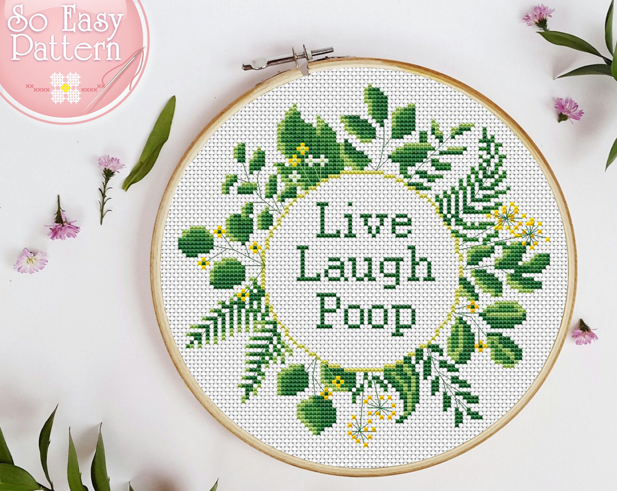 Subversive Cross Stitch Pattern PDF Quote Embroidery Design Funny ...