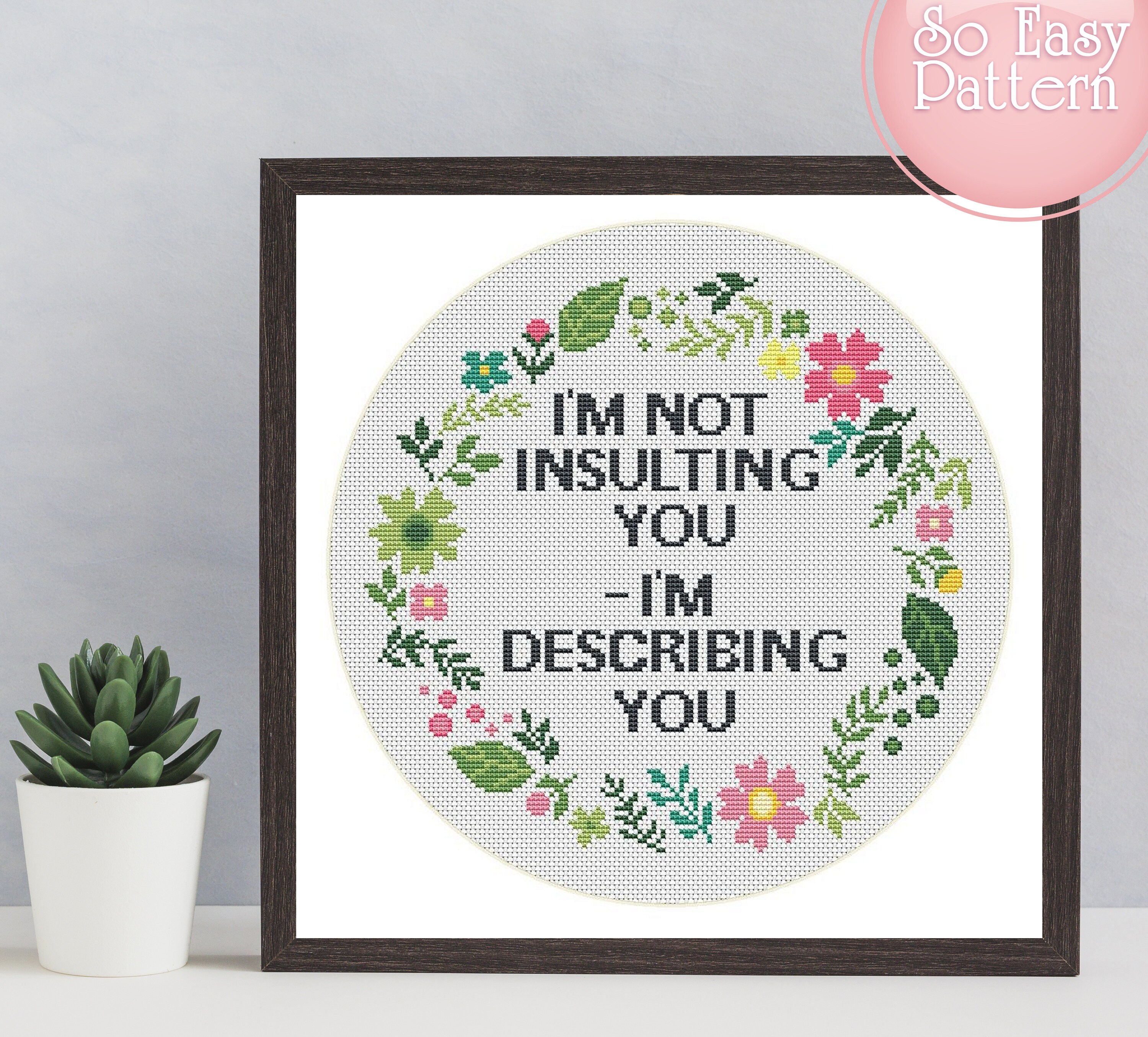 Subversive Cross Stitch Pattern Funny Text Cross Stitch | Etsy