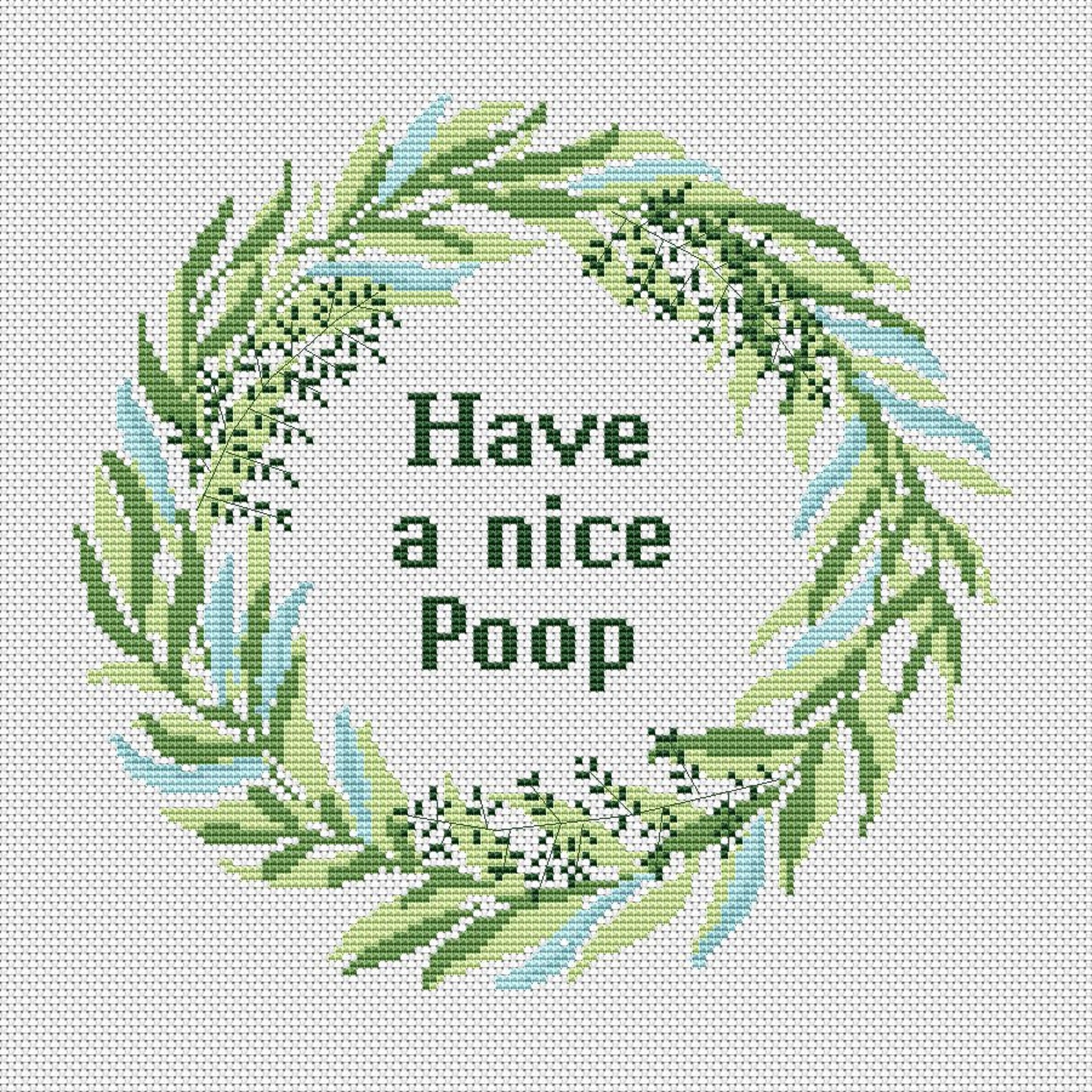 Have A Nice Poop Cross Stitch Pattern Subversive Cross Stitch | Etsy