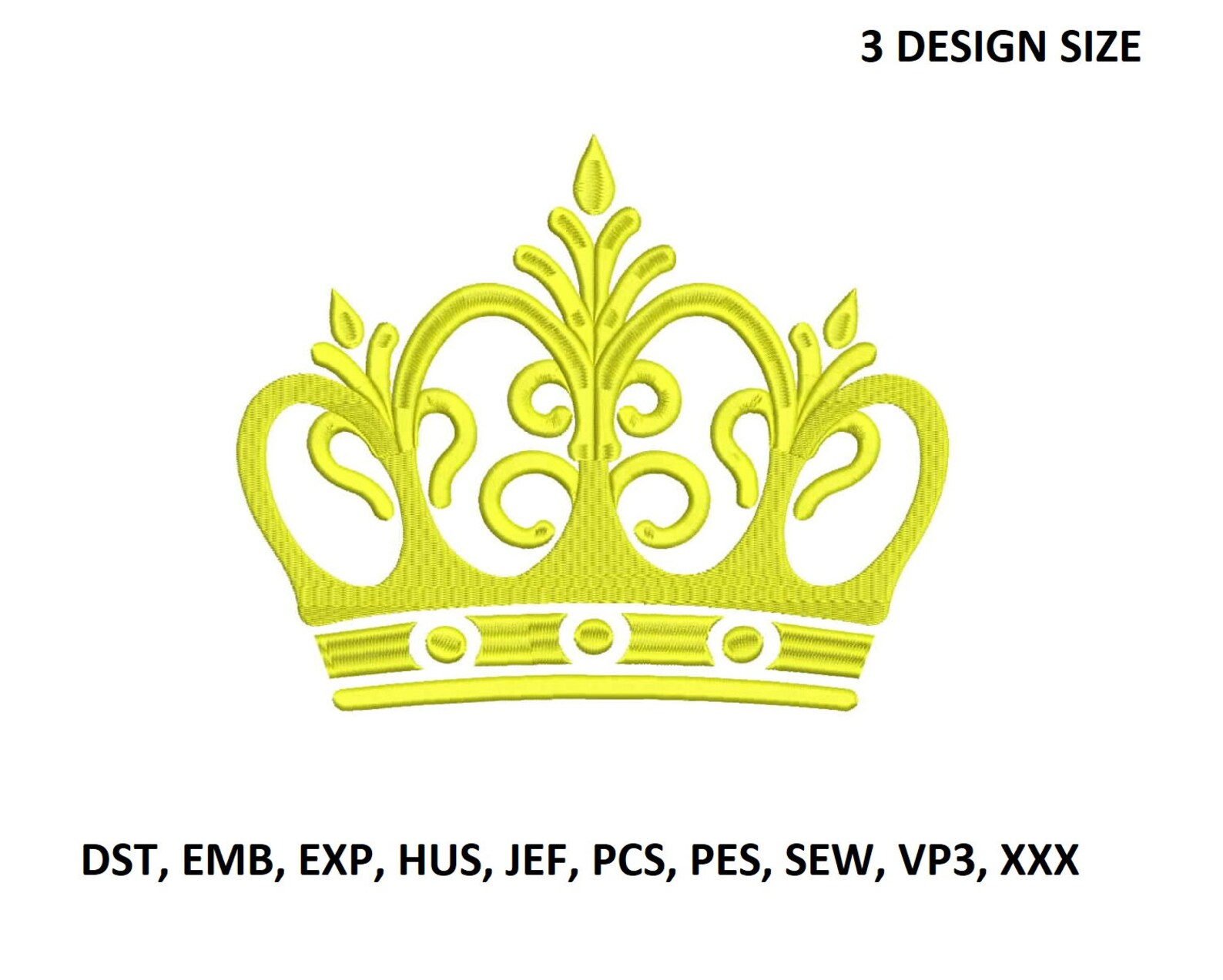 Machine embroidery design royal crown queen crown embroidery | Etsy