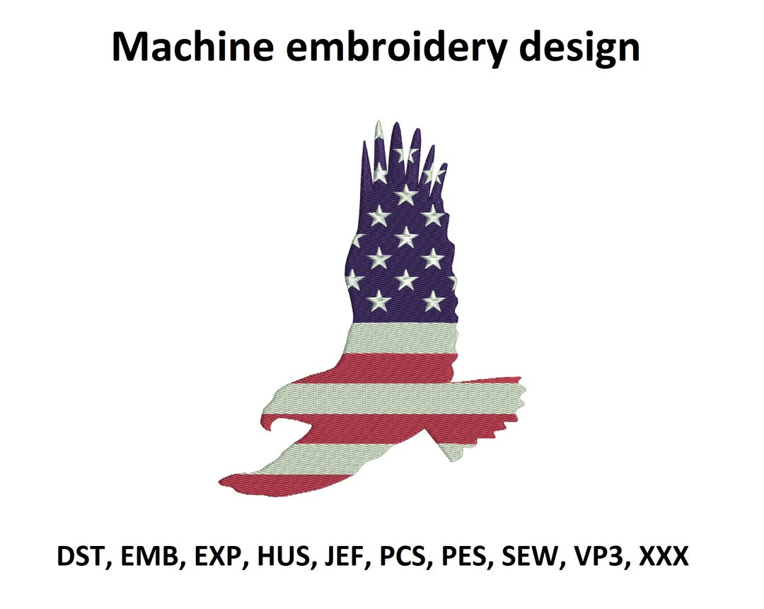 Eagle Flag USA Machine Embroidery Designs American Flag Embroidery ...
