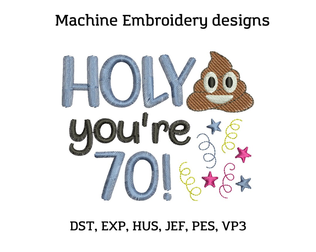 70th Birthday Machine Embroidery Designs, Happy Birthday Toilet Paper ...