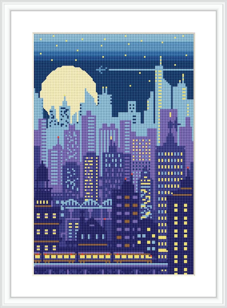 City Cross Stitch Pattern PDF, Modern Cross Stitch, Cross Stitch Chart ...