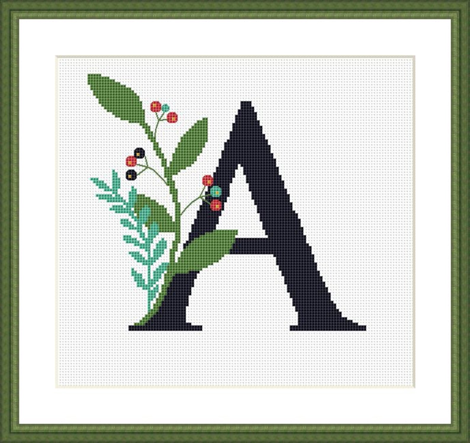 Cross Stitch Letters a Monogram Cross Stitch - Etsy