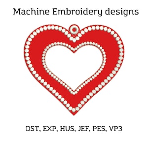 Heart Treat Bag in the Hoop Machine Embroidery Design, Valentine's Day ...