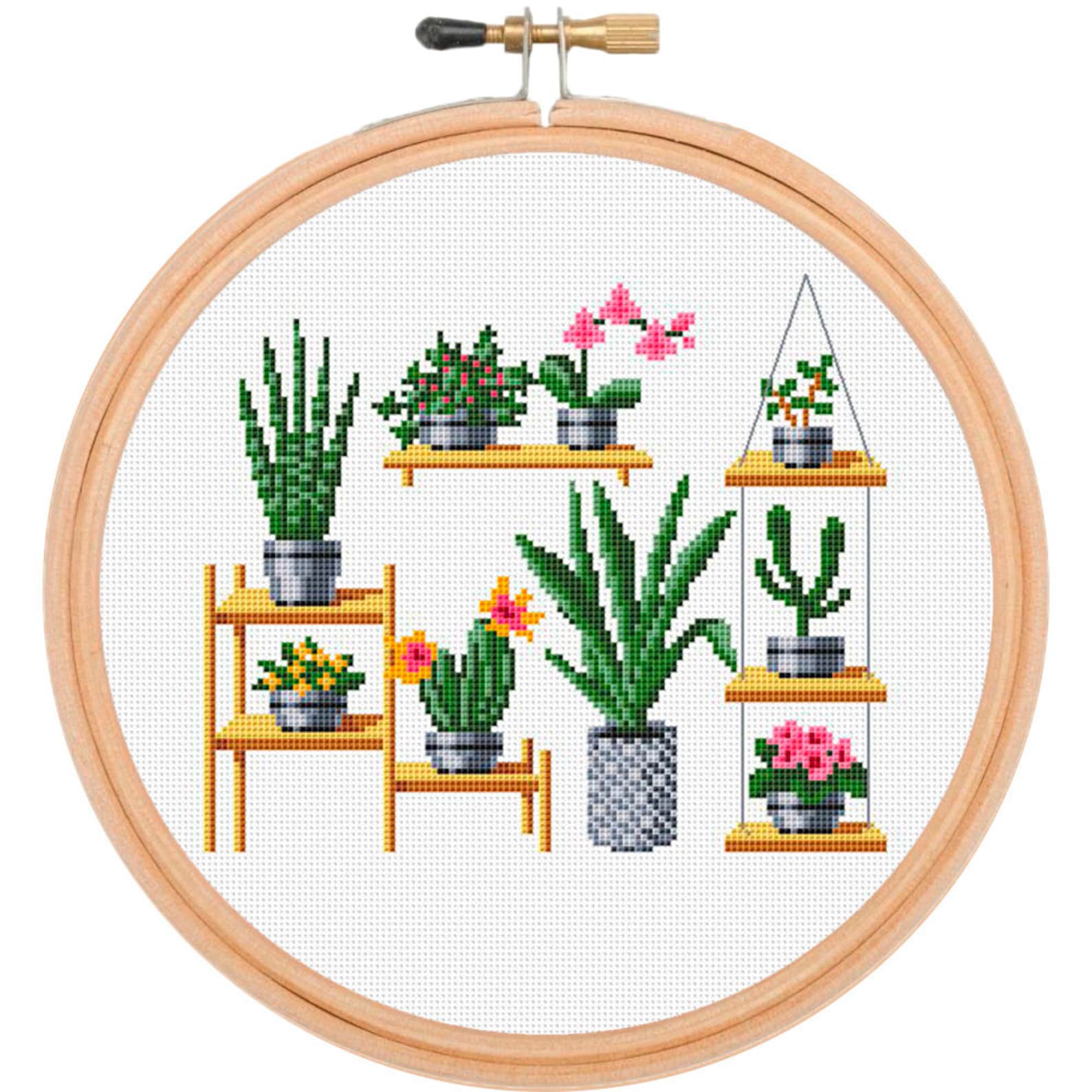 Plants Cross Stitch Succulent Cross Stitch Pattern PDF Houseplants ...