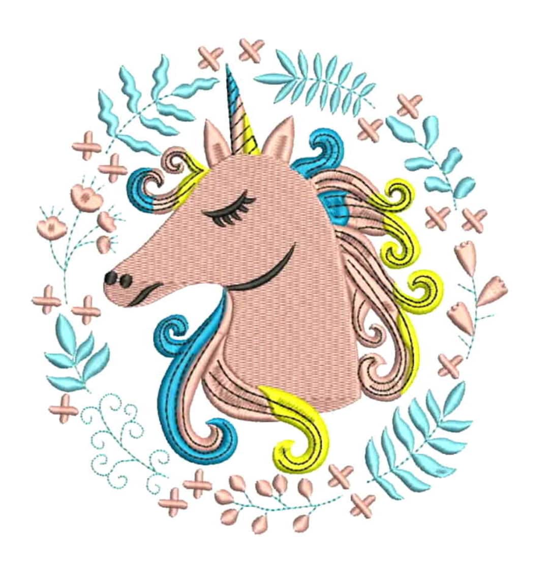 Unicorn Embroidery Design, Unicorn Pattern, Machine Embroidery Pattern ...