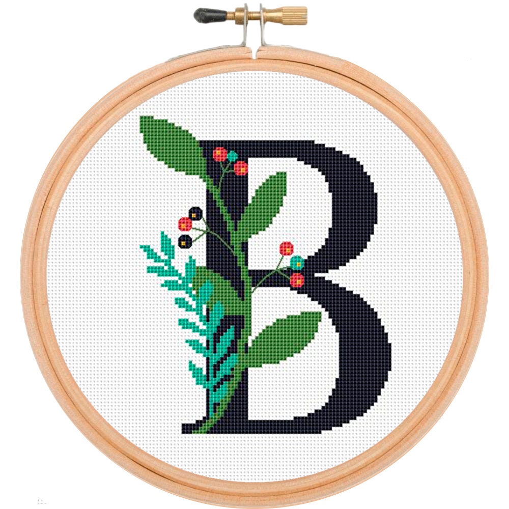 Cross Stitch Letters b Monogram Cross Stitching - Etsy