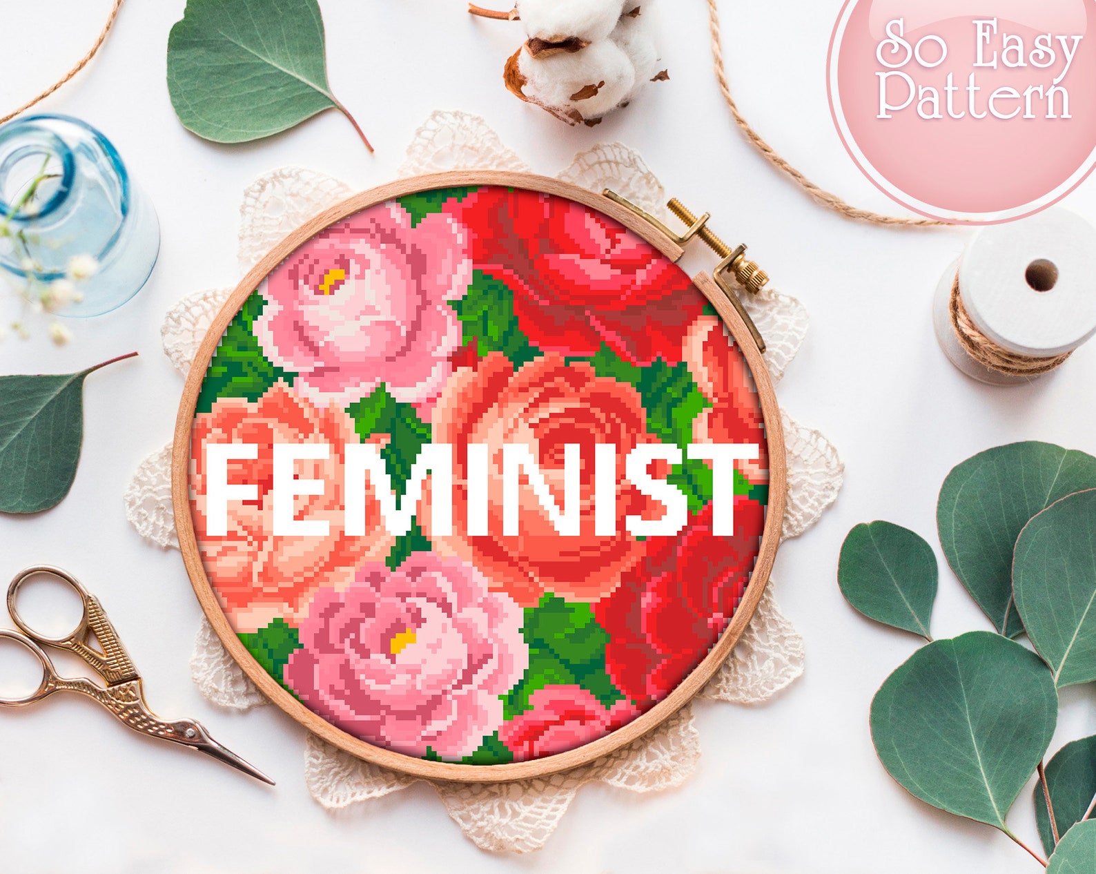 Feminist Cross Stitch Pattern Modern Cross-stitch Pdf | Etsy