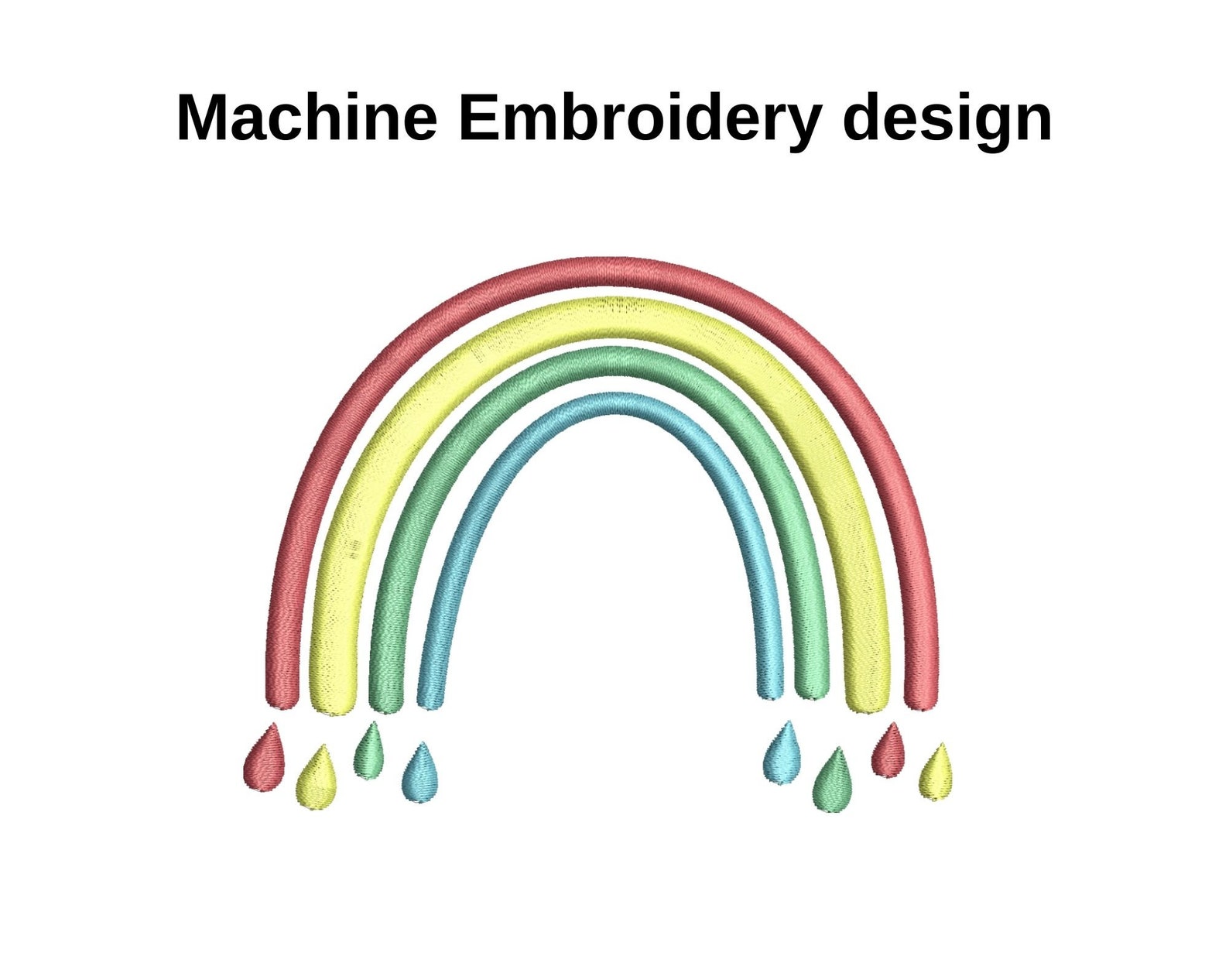 Rainbow Embroidery Design Machine Embroidery Boho Rainbow - Etsy