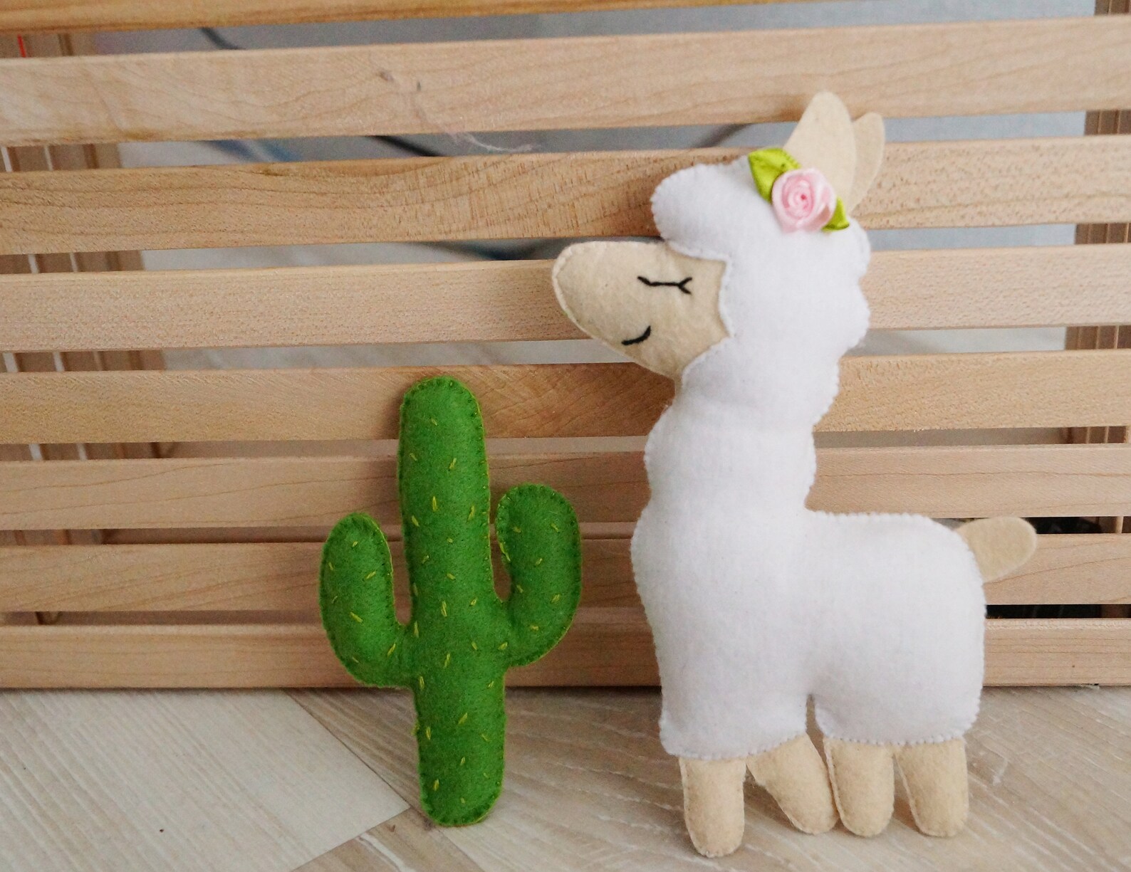 Lama Felt Pattern Baby Mobile Pattern Llama Decor Cactus | Etsy
