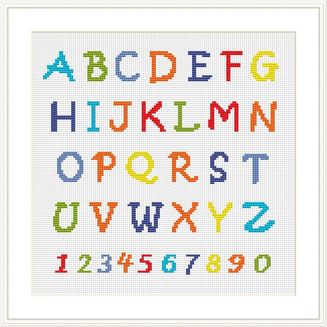 Cross Stitch Letters, Cross Stitch Alphabet Pattern, Cross Stitch Font ...