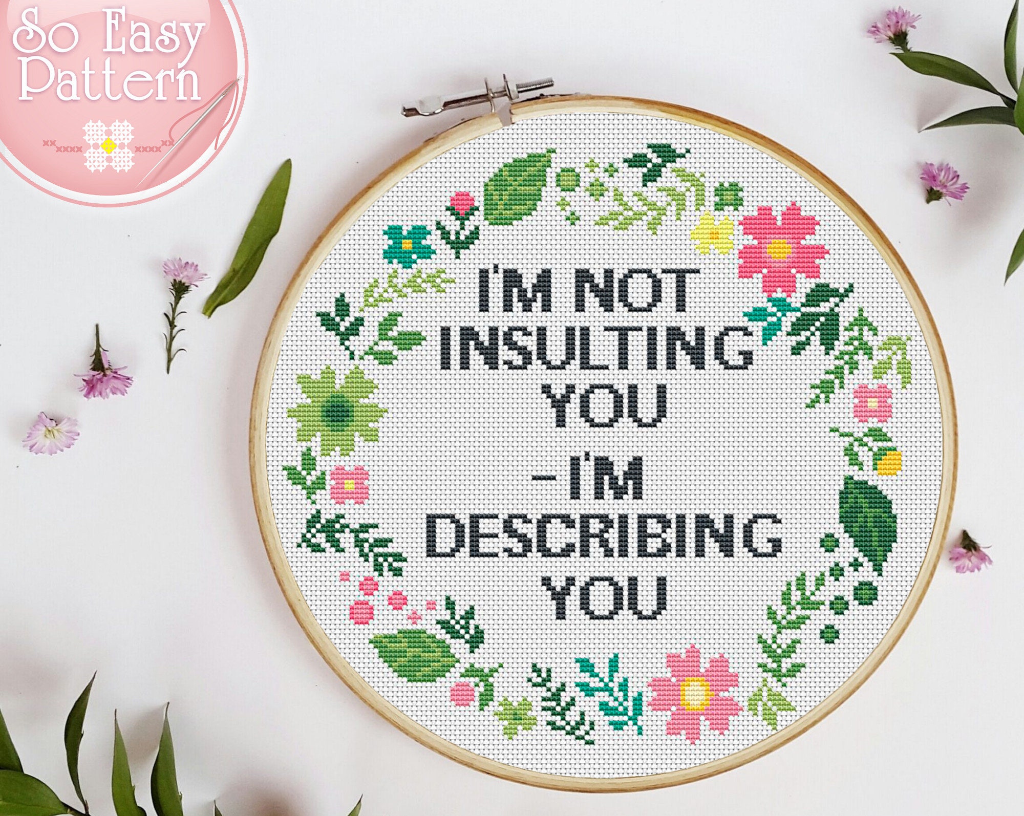 Subversive Cross Stitch Pattern Funny Text Cross Stitch | Etsy