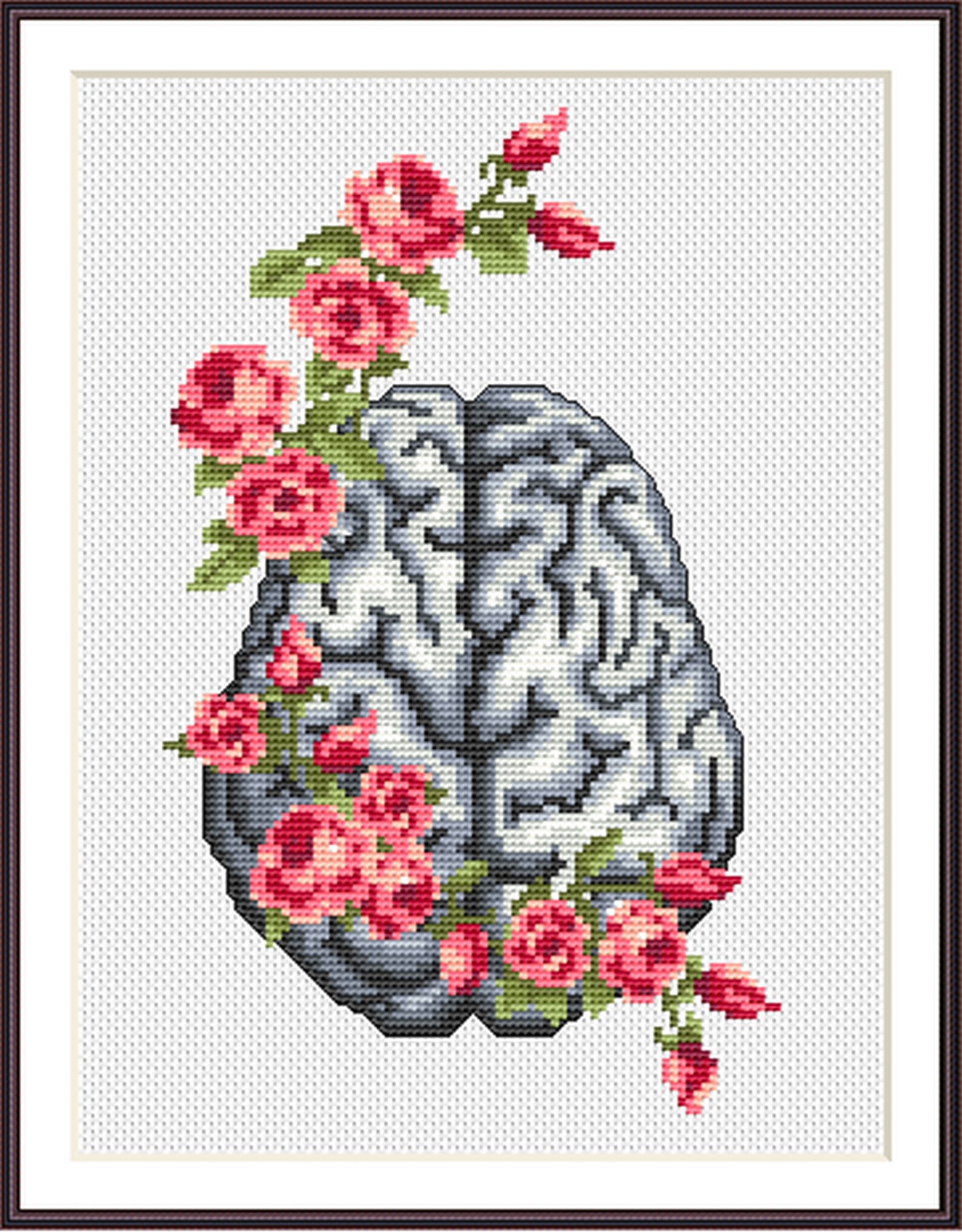 Anatomical Brain Cross Stitch Pattern, Cross Stitch Pattern Pdf ...