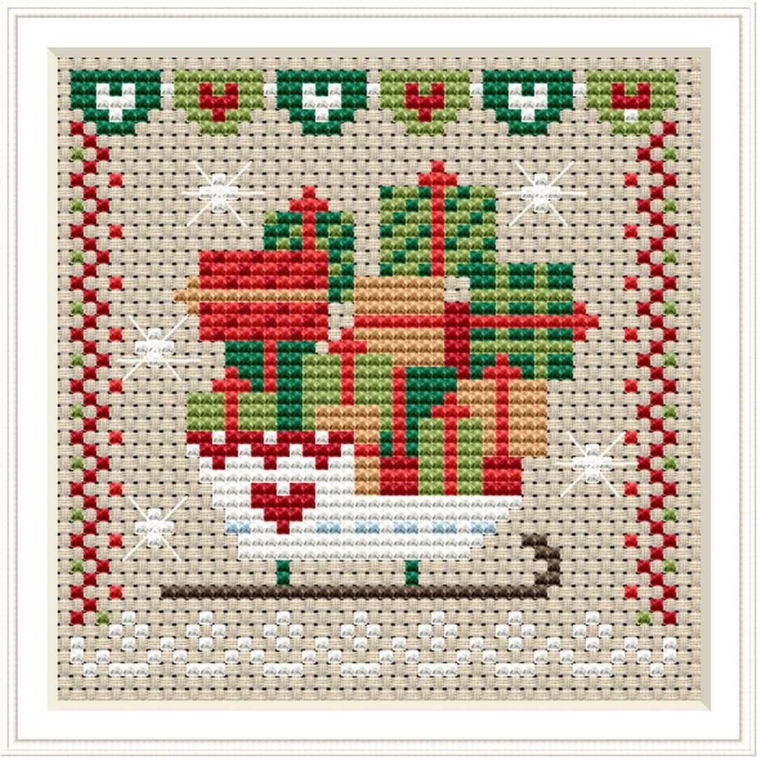 Christmas Decoration Cross Stitch Pattern, Holiday Decor Cross Stitch ...