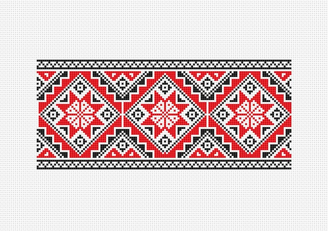 Ukrainian Folk Cross Stitch Pattern, Modern Cross Stitch, Slavic Folk ...