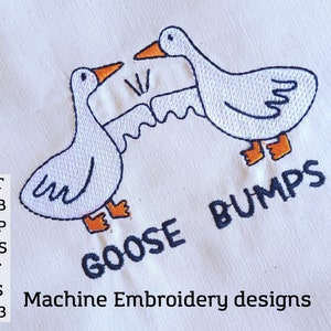 Goose Bumps Embroidery, Silly Goose Embroidery Designs Machine ...