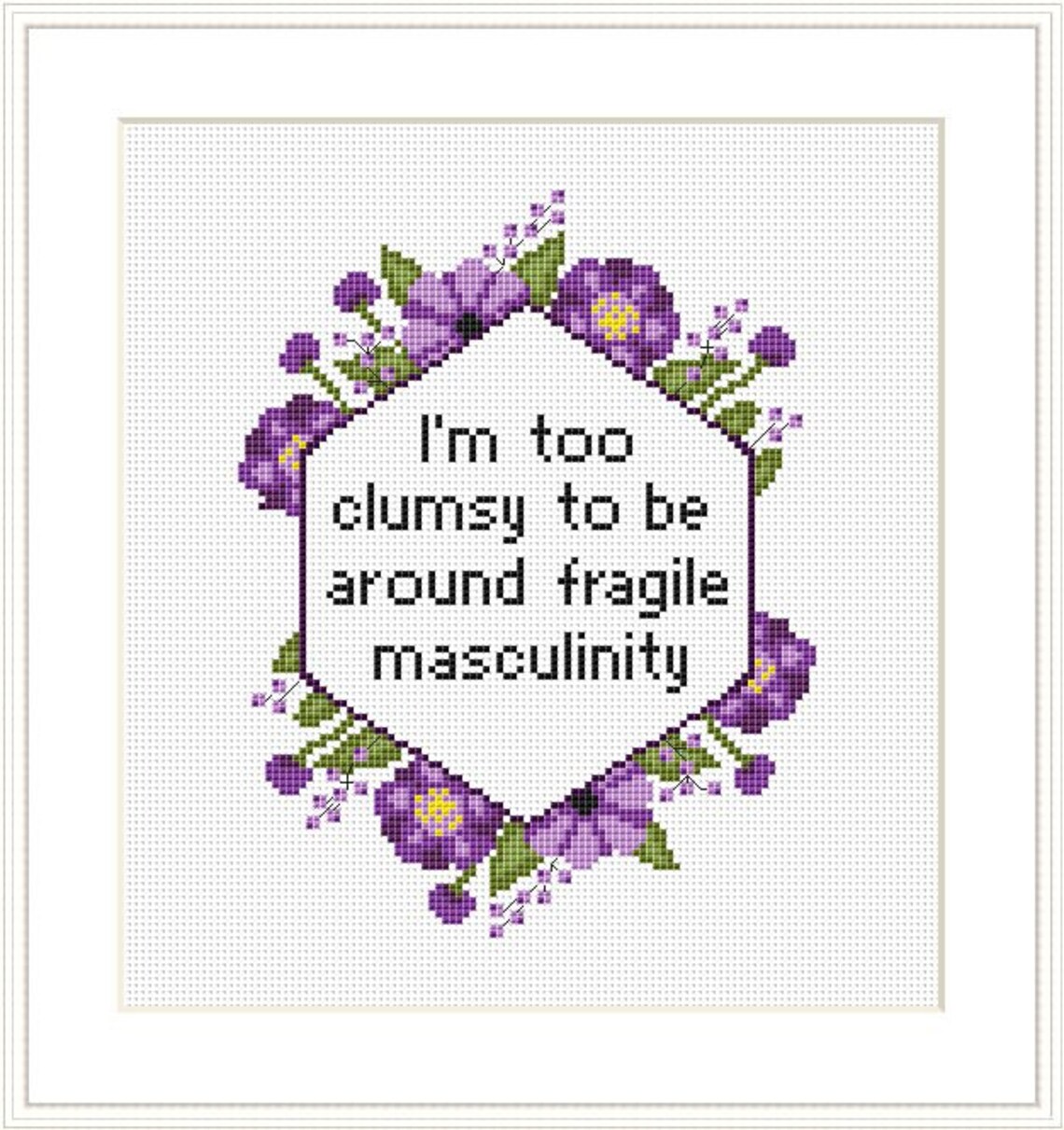 Feminist Cross Stitch Pattern Pdf Sarcastic Xstitch With - Etsy