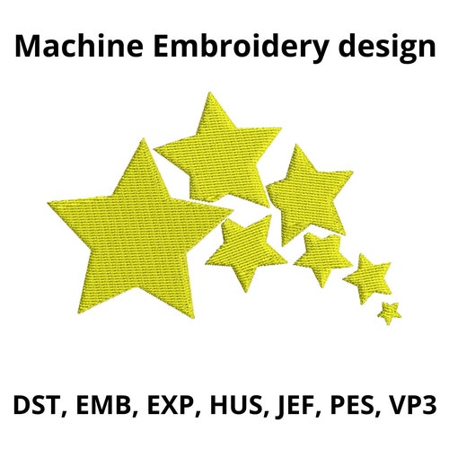 Stars Embroidery Design. Star Machine Embroidery. Star Filled | Etsy