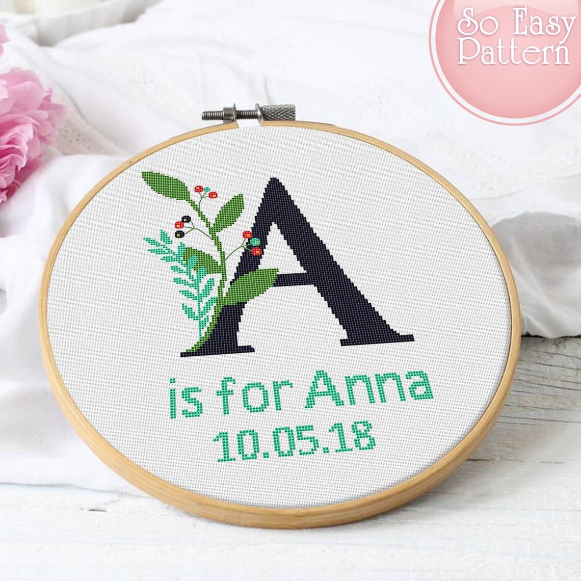 Cross Stitch Letters a Monogram Cross Stitch - Etsy