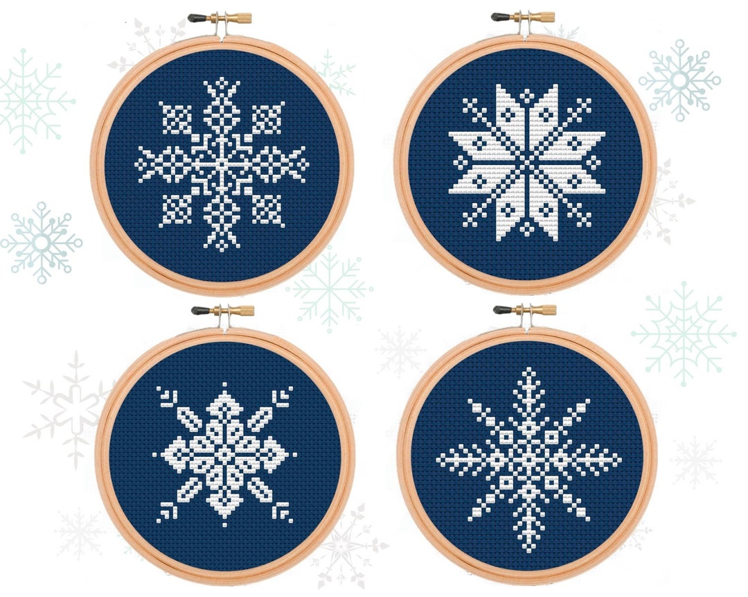 Christmas Snowflakes Cross Stitch Holiday Ornaments Cross Stitch ...