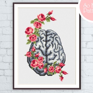 Anatomical Brain Cross Stitch Pattern, Cross Stitch Pattern Pdf ...