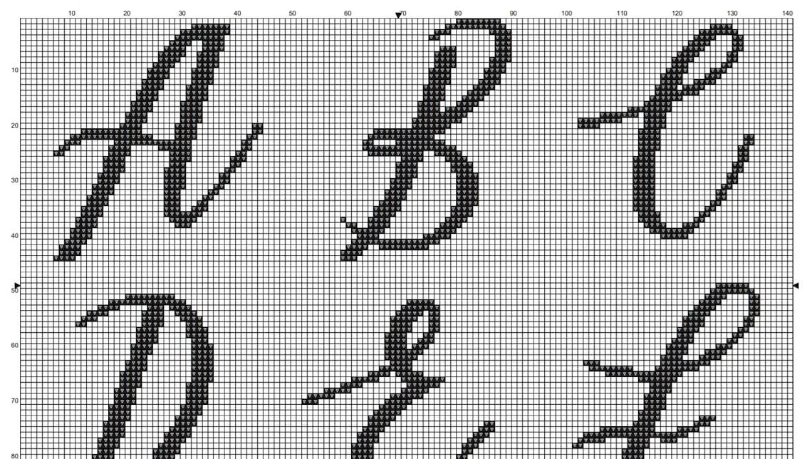 Cross Stitch Letters Cross Stitch Alphabet Pattern Cross | Etsy