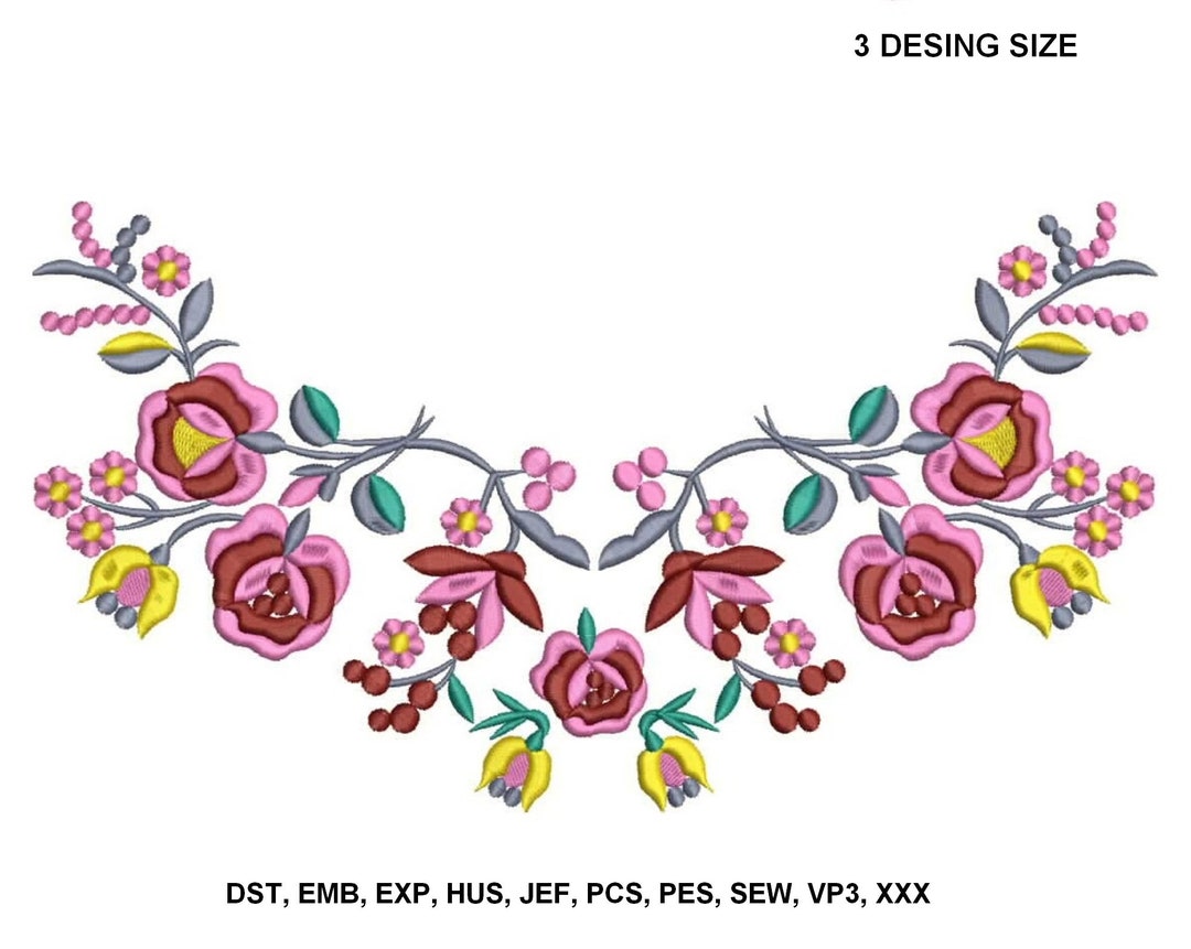 Flowers Embroidery Designs, Machine Embroidery Pattern, Embroidery ...
