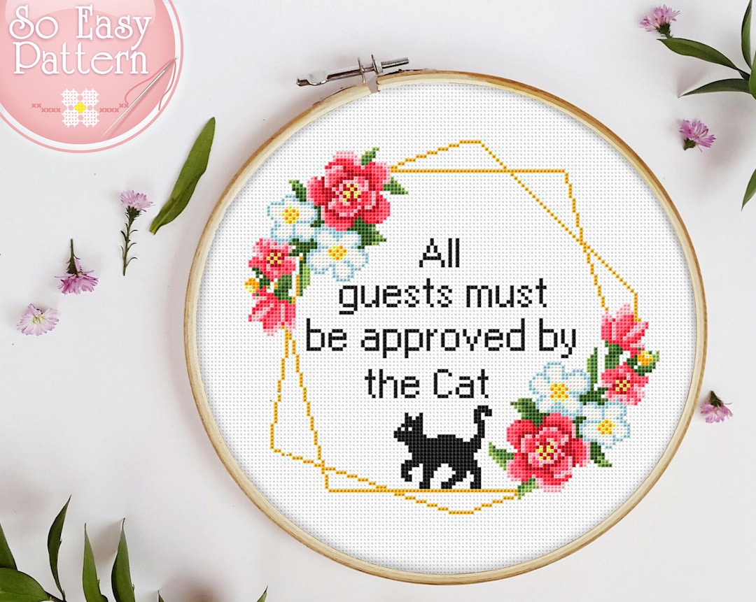 Cat Cross Stitch PDF Pattern, Sassy Cross Stitch, Animal Cross ...