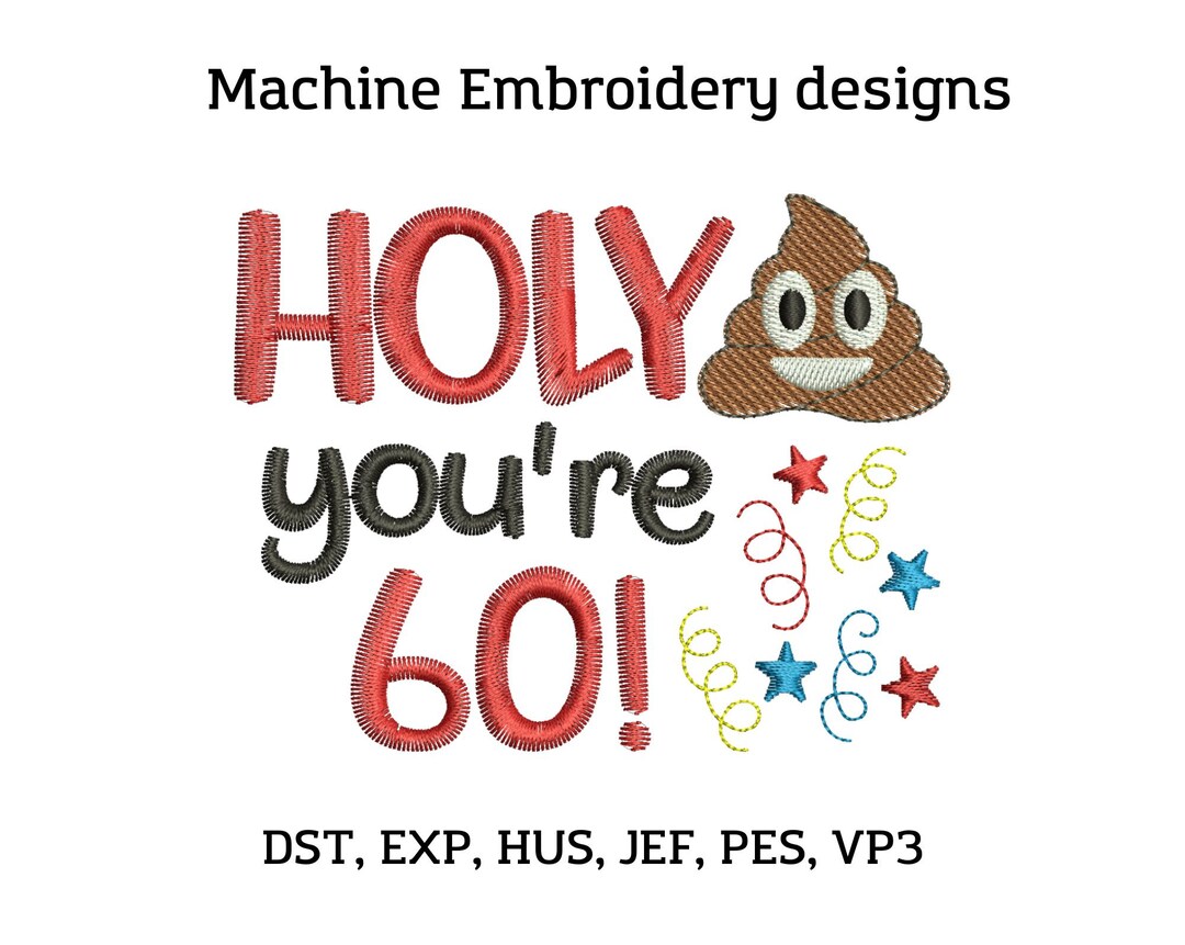 60th Birthday Machine Embroidery Designs, Happy Birthday Toilet Paper ...